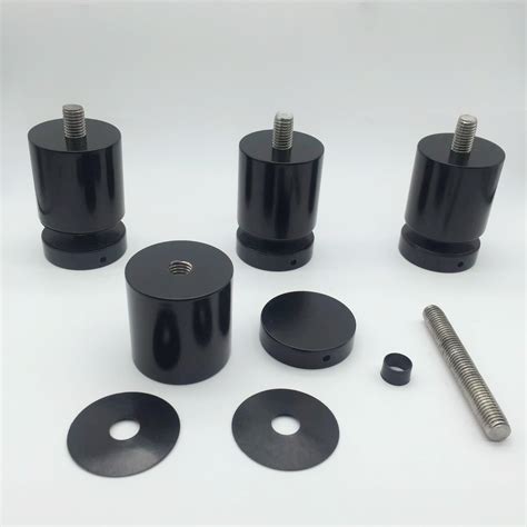 Matte Black Glass Rail Standoff For Stair And Balcony Railig Systems