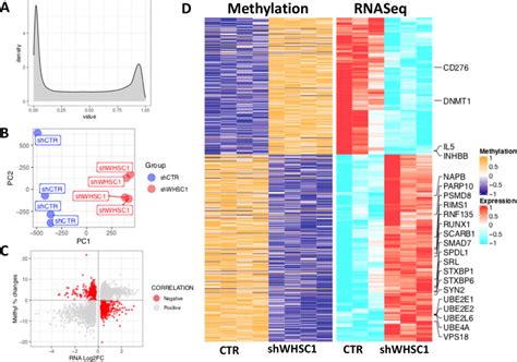 Methylomic Data Analysis Following Whsc1 Knockdown In C42 Cells A