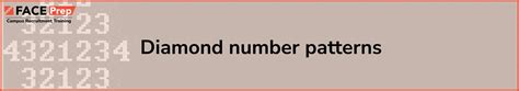 diamond pattern printing with numbers number patterns guide