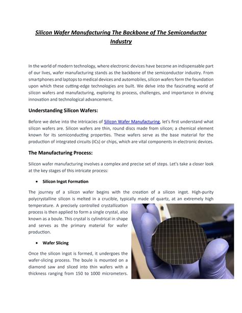 silicon wafers process