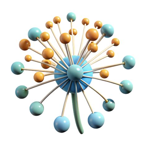 Abstract Sphere Network Colorful 3d Model Of Interconnected Nodes 54586700 Png
