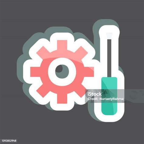 Layanan Teknis Stiker Cocok Untuk Simbol Web Digital Desain Sederhana Dapat Diedit Vektor