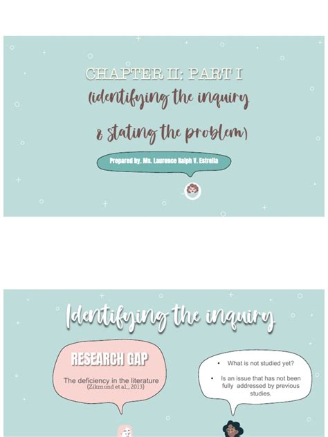 Identifying The Inquiry And Stating The Problem Part 1 Pdf Theory Methodology