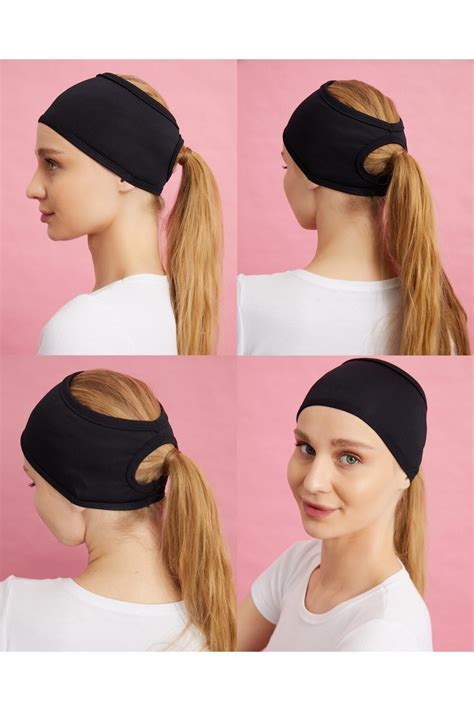 Mirach 2li Paket Siyah Spor Bone Bandana 2 Adet Kadın Saç Bandanası Ile Rahat Ve Şık Kullanım