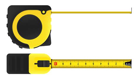 창조적 인 벡터 일러스트 레이 션의 테이프 측정 측정 도구 통치자 미터 투명 한 배경에 고립 아트 디자인 룰렛 템플릿입니다