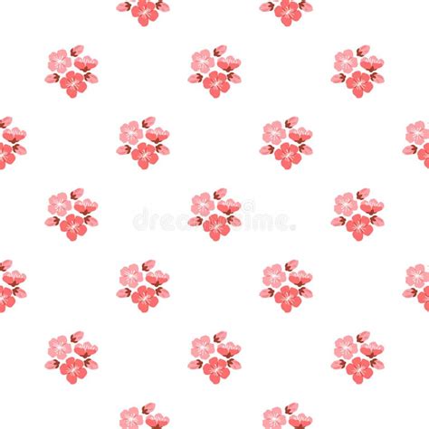 Sakura Pattern The Seamless Design Showcased Delicate Textures And