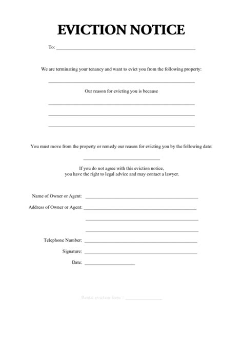 Eviction Notice Printable Pdf Download
