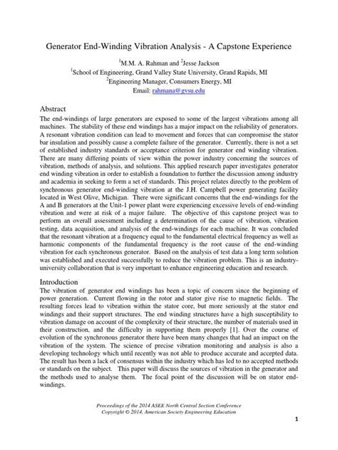 Pdf Generator End Winding Vibration Analysis Dokumentips