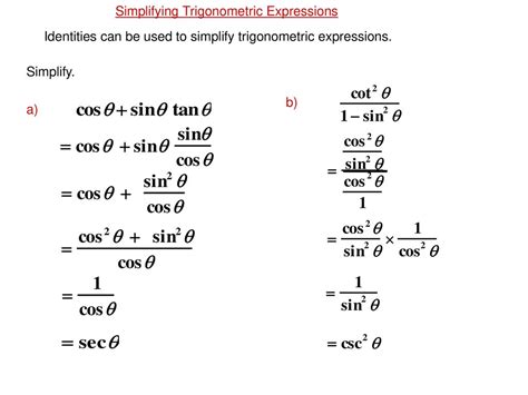 Basic Trigonometric Identities And Equations Ppt Download