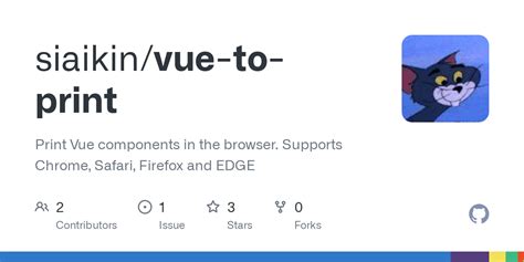 GitHub Siaikin Vue To Print Print Vue Components In The Browser Supports Chrome Safari