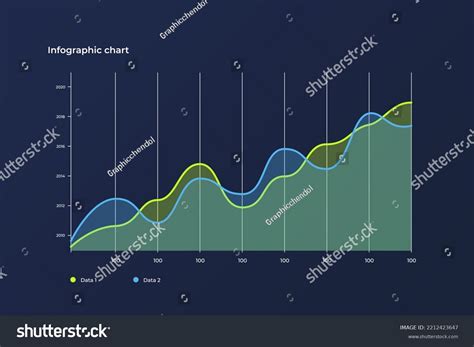 Modern Infographic Vector Template Statistics Graphs Stock Vector