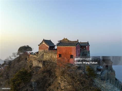 Temple Buildings On Tianzhu Peak In Wudang Mountain Hubei Province High
