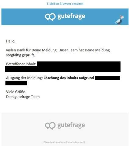 Gute Frage Antwort Melden Und Dann Gutefrage Nutzer