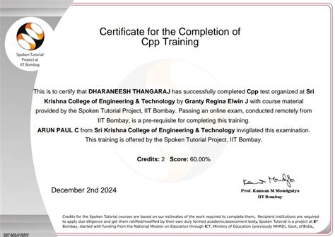 dharaneesh t on linkedin cpp spokentutorial programming