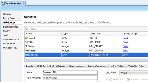 andrej baranovskij blog issue with first transient attribute in adf bc