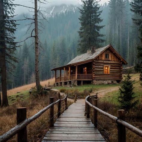 Cozy Log Cabin In The Woods