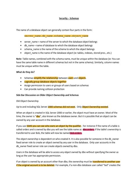 Security Schema Pdf