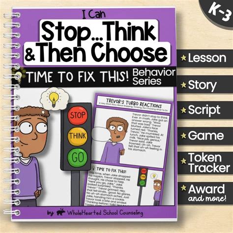 I Can Stop Think And Then Choose Wholehearted School Counseling