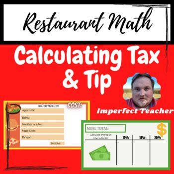 Restaurant Math Calculating Tax And Tip Consumer Math Digital