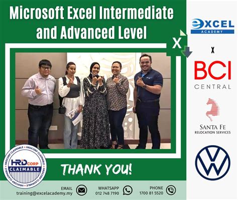 Hrd Corp Claimable Course Microsoft Excel Intermediate And Advanced Level Excel Academy