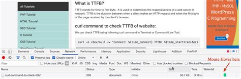 Curl Command To Check Ttfb Of Website Tutorials Class