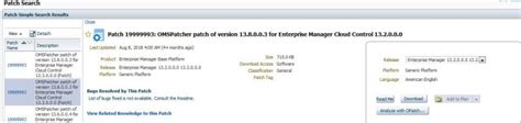 Patching Oem 13c Release 2 Psu For Oms And Agent Oracledbwr