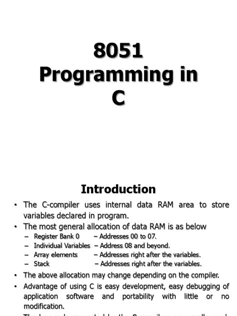 04 8051 Programming In C 2018 Pdf C Programming Language Binary Coded Decimal
