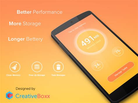 Memory Cleaner App For Android By Creative Boxx On Dribbble