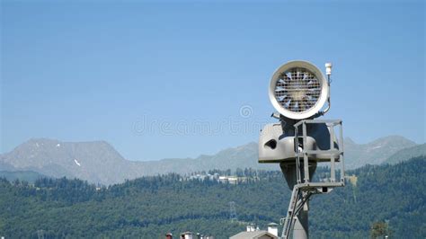 Anemometer During Work On Weather Station Metering Wind Speed Stock