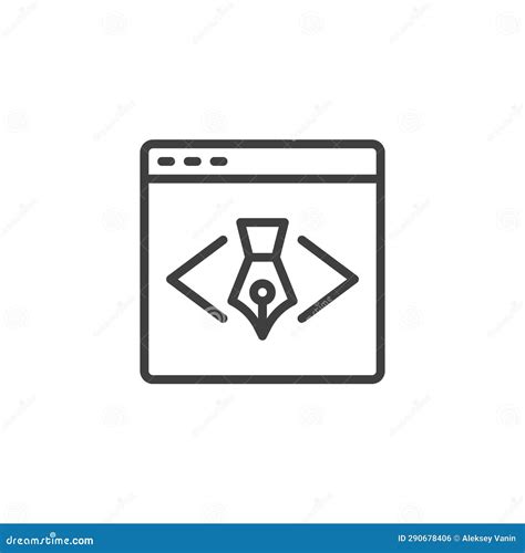 web design line icon stock vector illustration of clipart 290678406