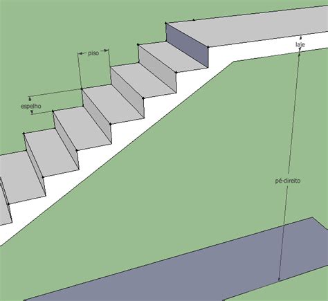 Como Calcular Uma Escada Escada Com Patamar Calculo De Escada