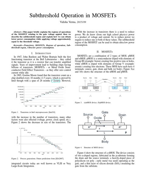 Subthreshold Mosfet Transistor Amplifier Operational