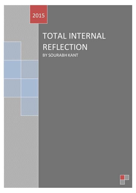 Total Internal Reflection And Critical Angle Pptx