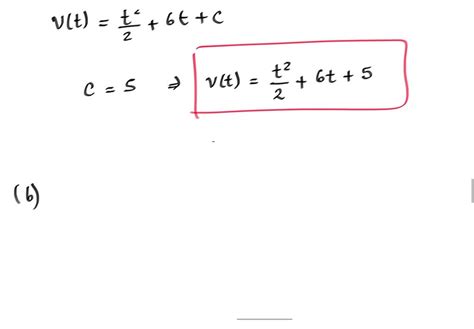 Solved The Acceleration Function In Ms And The Initial Velocity