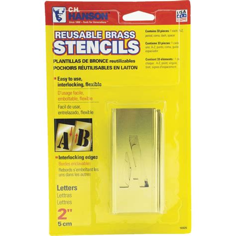 Ch Hanson Ch Hanson 2 In Letter Stencil Set 32 Piece Elitsac Inc