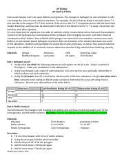 Copy Of Bufferlab CER Doc Docx AP Biology PH Inquiry Activity Even Small Changes In PH Can