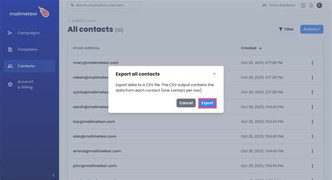 Exporting Contacts Mailmeteor Support And Help