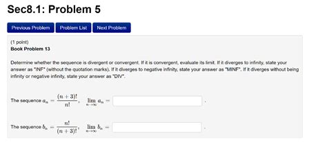 Solved Sec8 1 Problem 5 Previous Problem Problem List Next