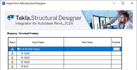 Managing The Mapping Of Sections Families And Types Tekla User Assistance