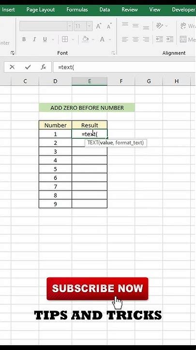 How To Add Zero Before Number In Excel Shorts Shortsvideo Youtube