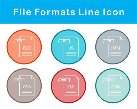 File Formats Vector Icon Set 21376521 Vector Art At Vecteezy