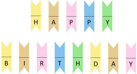 Free Printable Happy Birthday Banner Templates Wimpelkette Girlanden