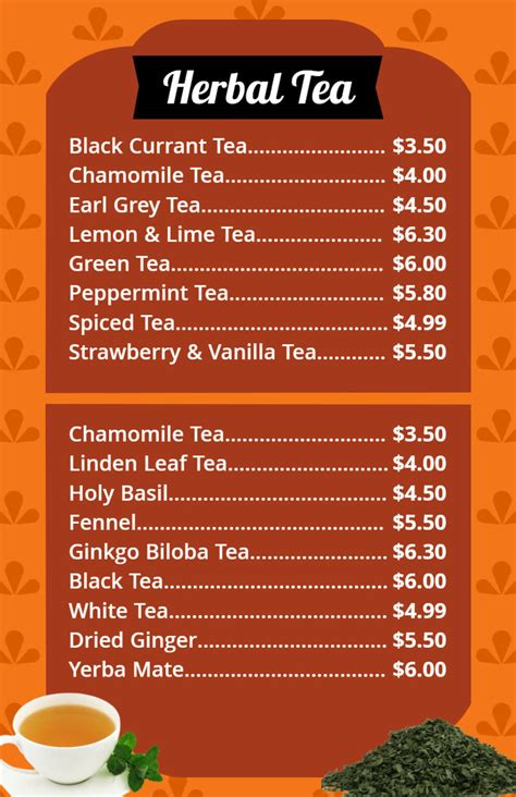 Free Online Customizable Menu Templates