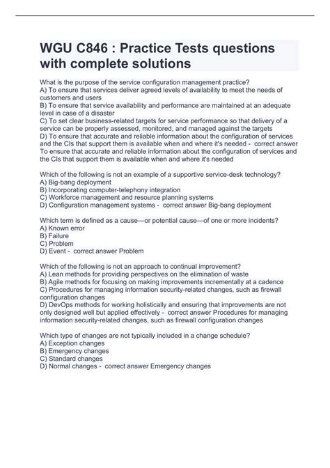 WGU C Practice Tests Questions With Complete Solutions WGU C