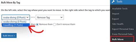 how to bulk move posts to categories and tags in wordpress
