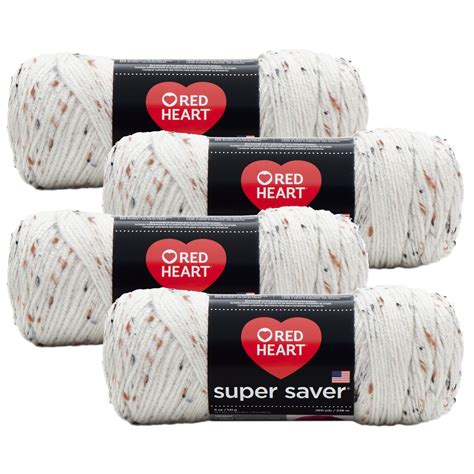 Pack Of 4 Red Heart Super Saver Yarn Aran Fleck Count 4 Michaels