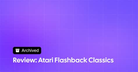 Review Atari Flashback Classics Novogamer