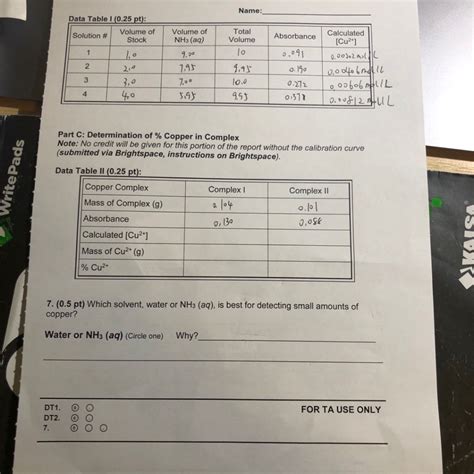Calculations Part B And C 1 Calculate The Chegg Com
