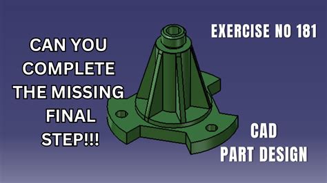 Cad Design Exercise 182 Catia V5 Tutorial Exercise I Part Design Catia Design Solidworks