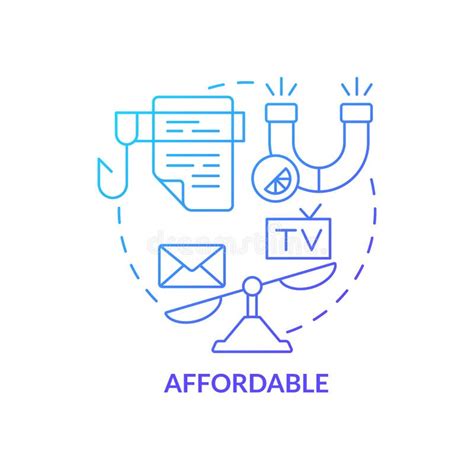 Affordable Blue Gradient Concept Icon Stock Vector Illustration Of Logo Marketing 257590317